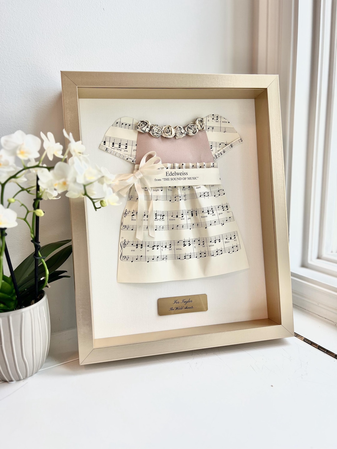 Framed Sheet Music Nursery Wall Art, Musical Nursery, Custom Song Baby ...