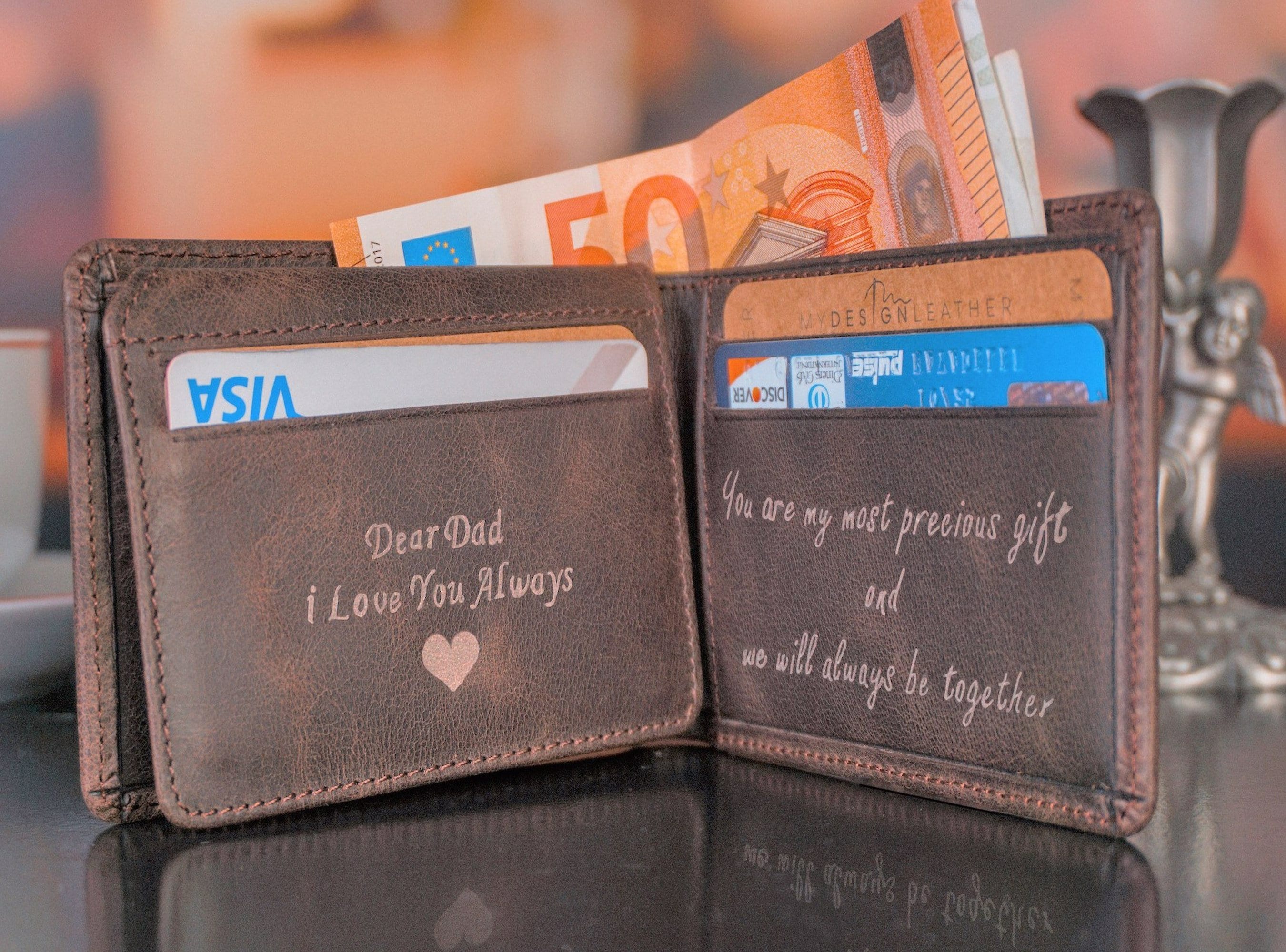 Fathers Day Gift for Dad,engraved Wallet,personalized Wallet,mens ...