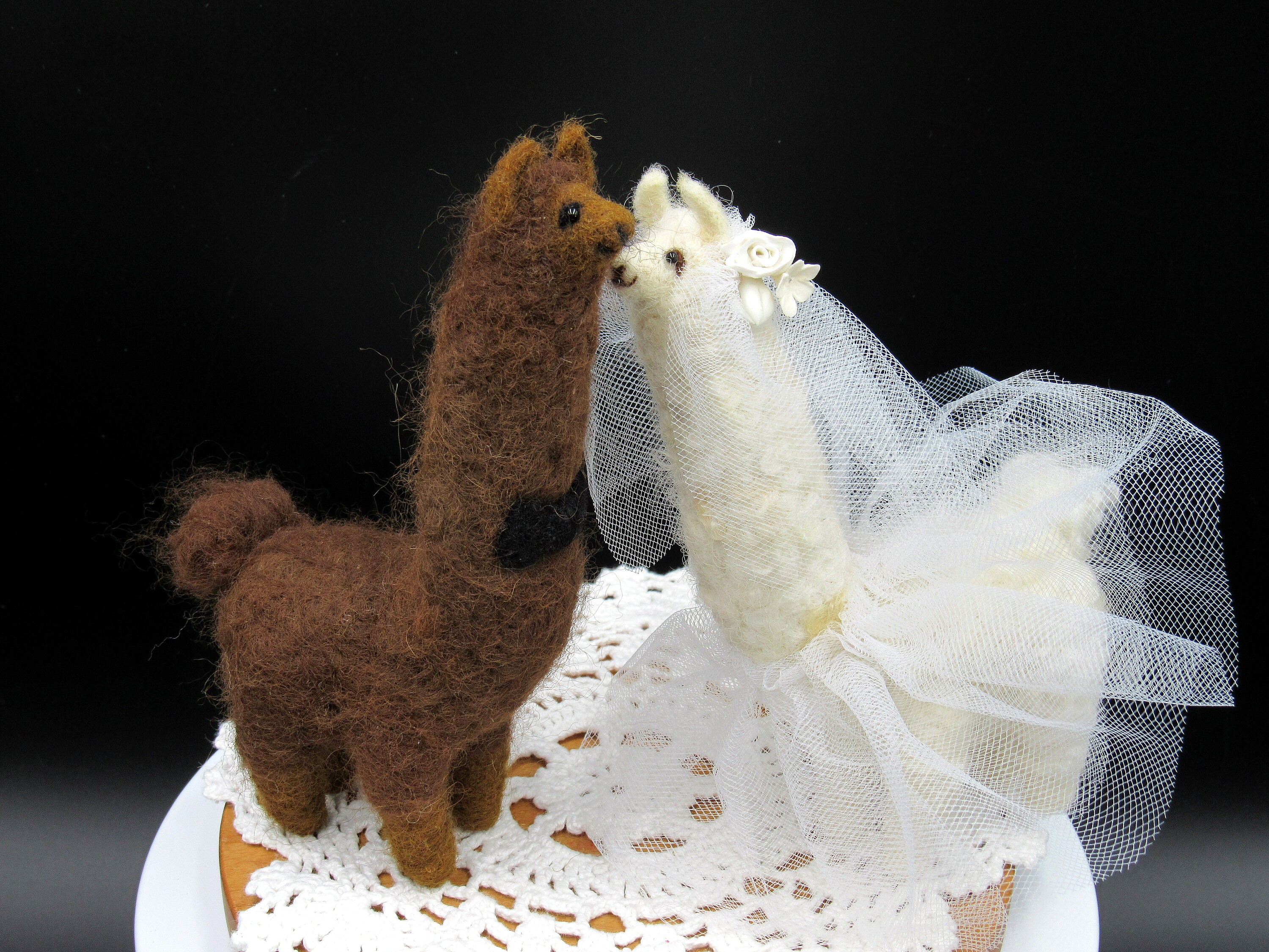 Alpaca Wedding Cake Topper Groom and Bride Llama - Etsy