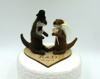Otter Wedding Cake Topper | Etsy