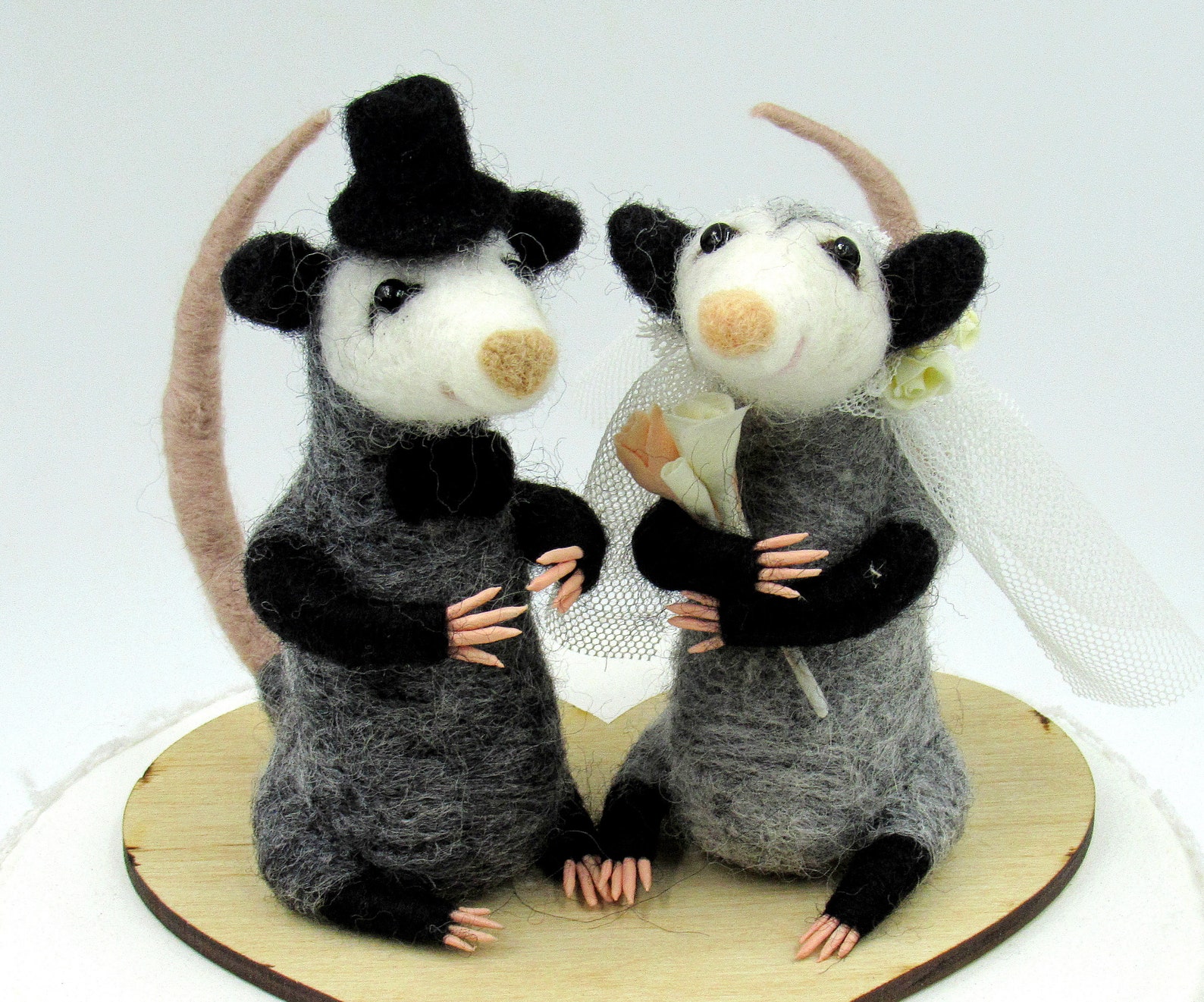 Possum Wedding Cake Topper Opossum Groom and Bride - Etsy