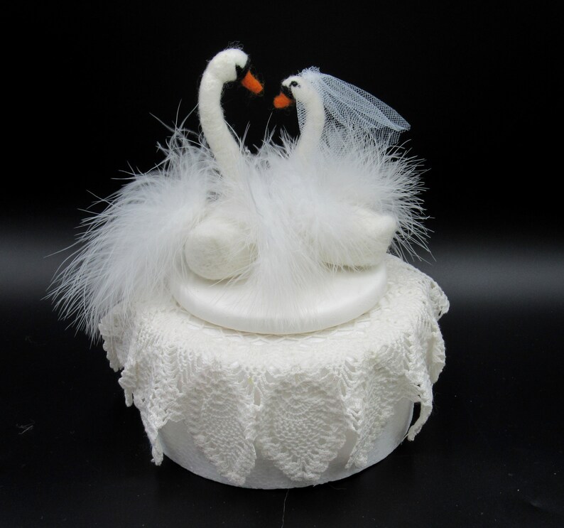 Swan Wedding Cake Topper Personalized Swan Cake Topper Unique - Etsy