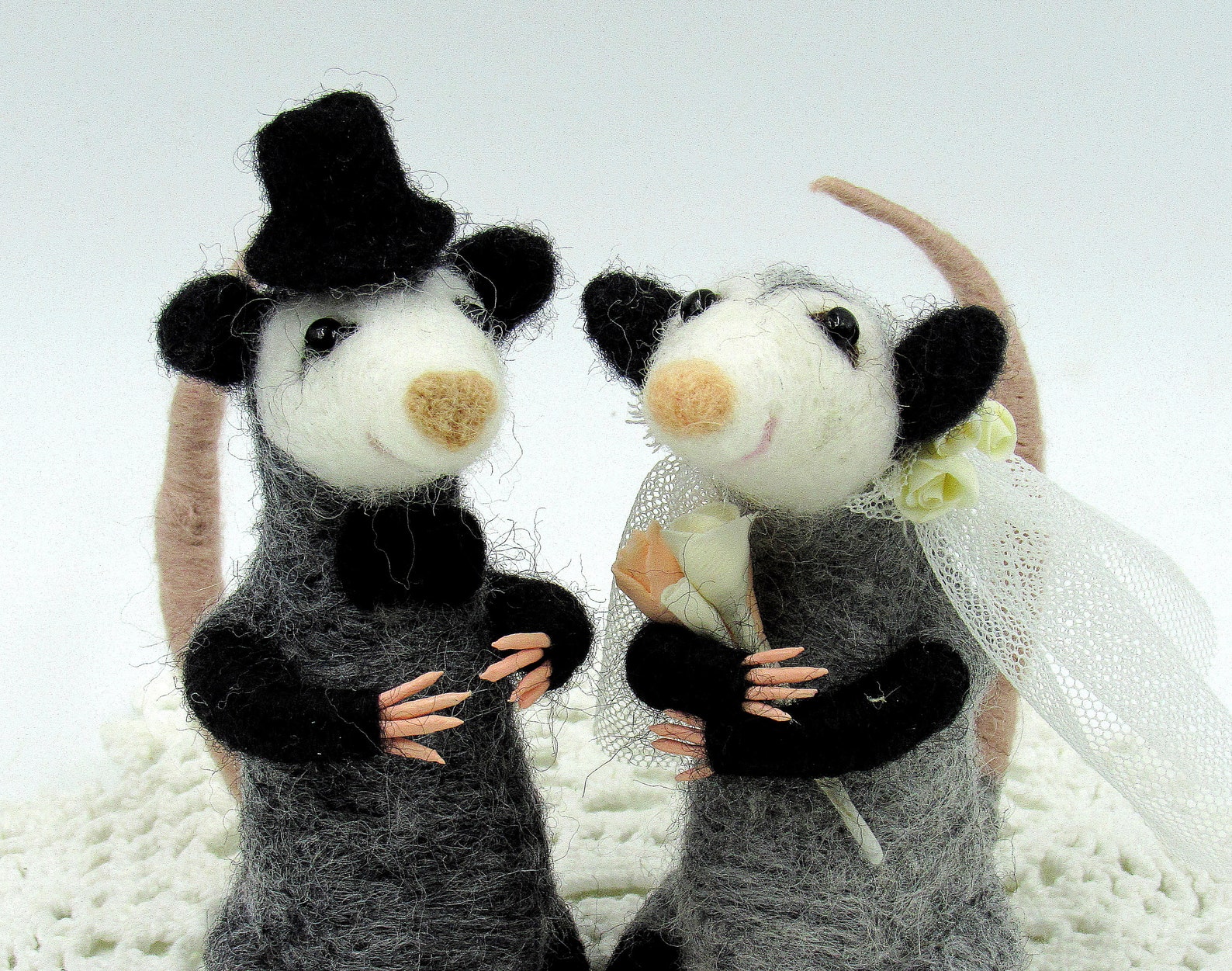 Possum Wedding Cake Topper Opossum Groom and Bride - Etsy