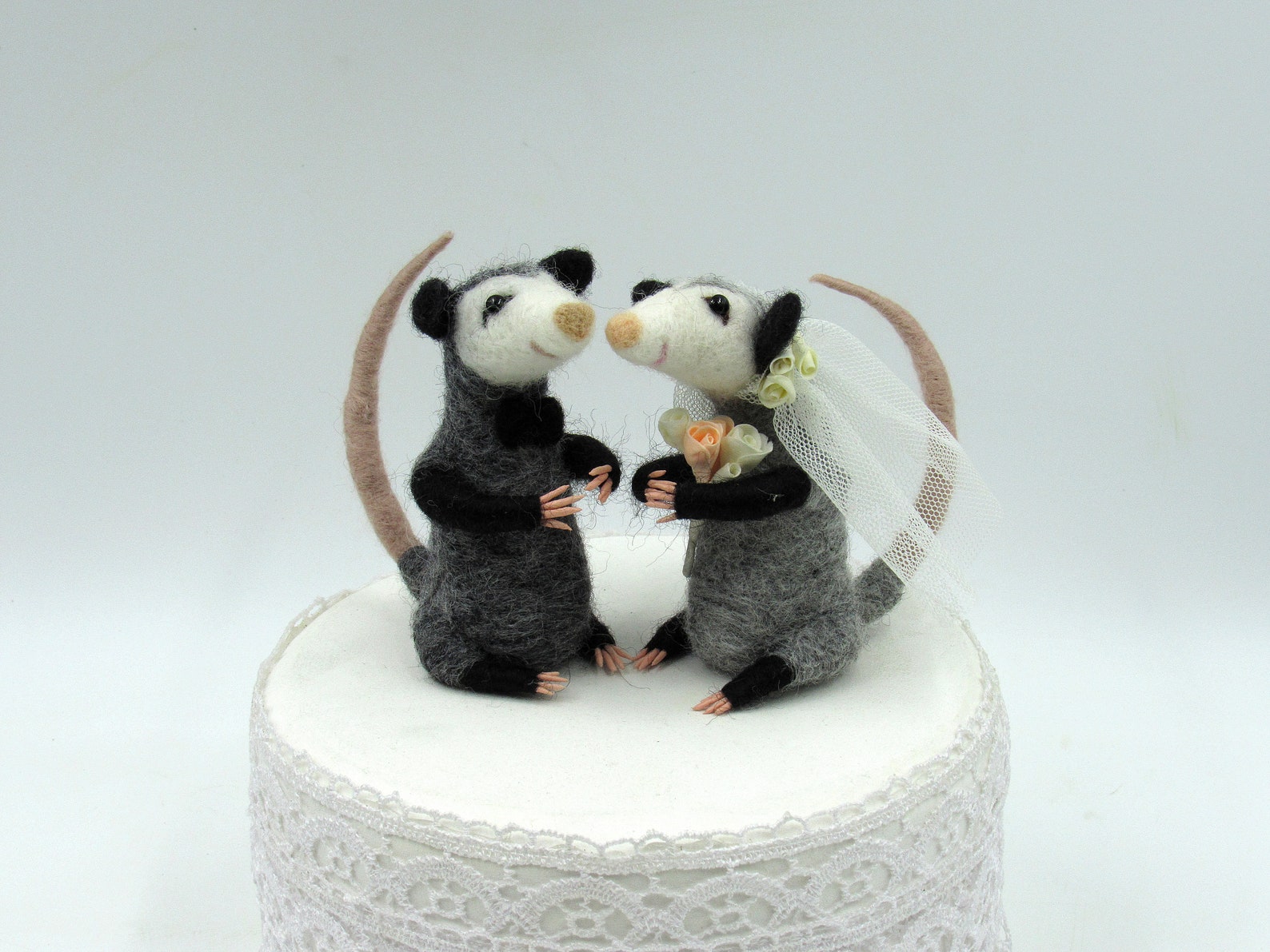 Possum Wedding Cake Topper Opossum Groom and Bride - Etsy