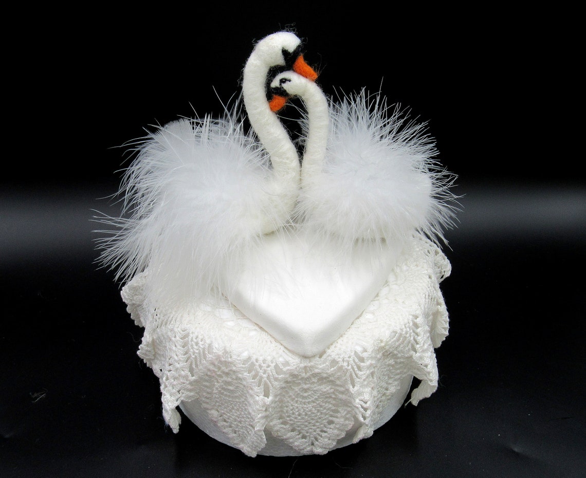 Swan Wedding Cake Topper Personalized Swan Cake Topper Unique - Etsy
