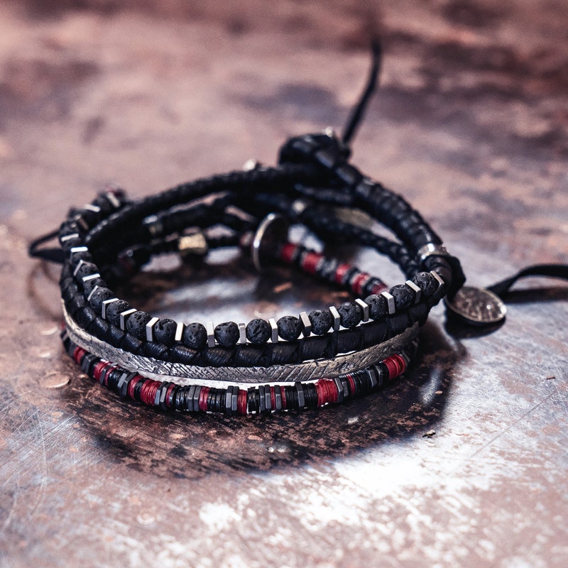 Mens Bracelet Set - Etsy