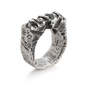 Custom Made Hand Carved Rough Textured Ring - Etsy