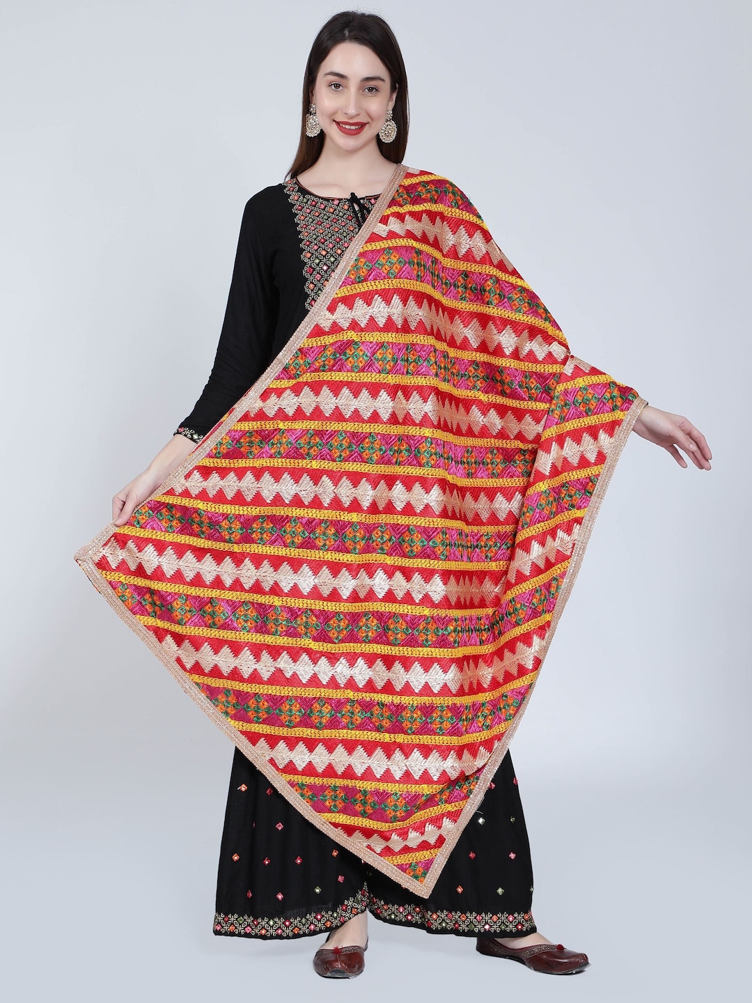 Phulkari Dupatta for Women, Bridal Dupatta, Indian Dupatta Handmade ...