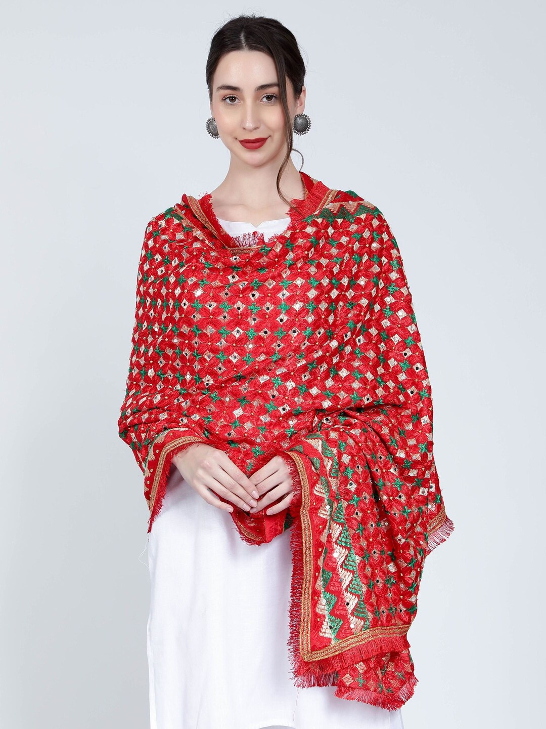Phulkari Dupatta for Women, Bridal Dupatta, Indian Dupatta Handmade ...