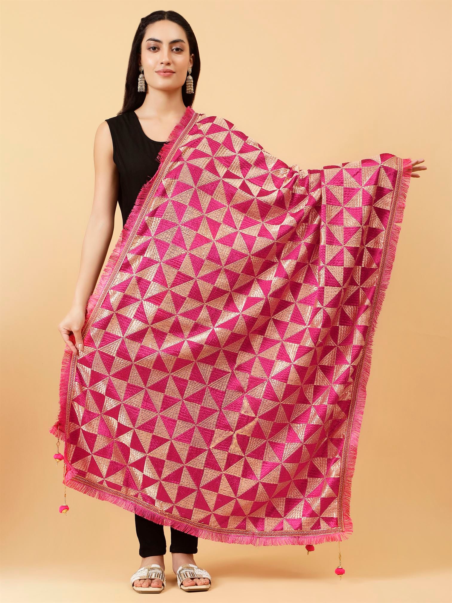 Phulkari Dupatta for Women, Bridal Dupatta, Indian Dupatta Handmade ...