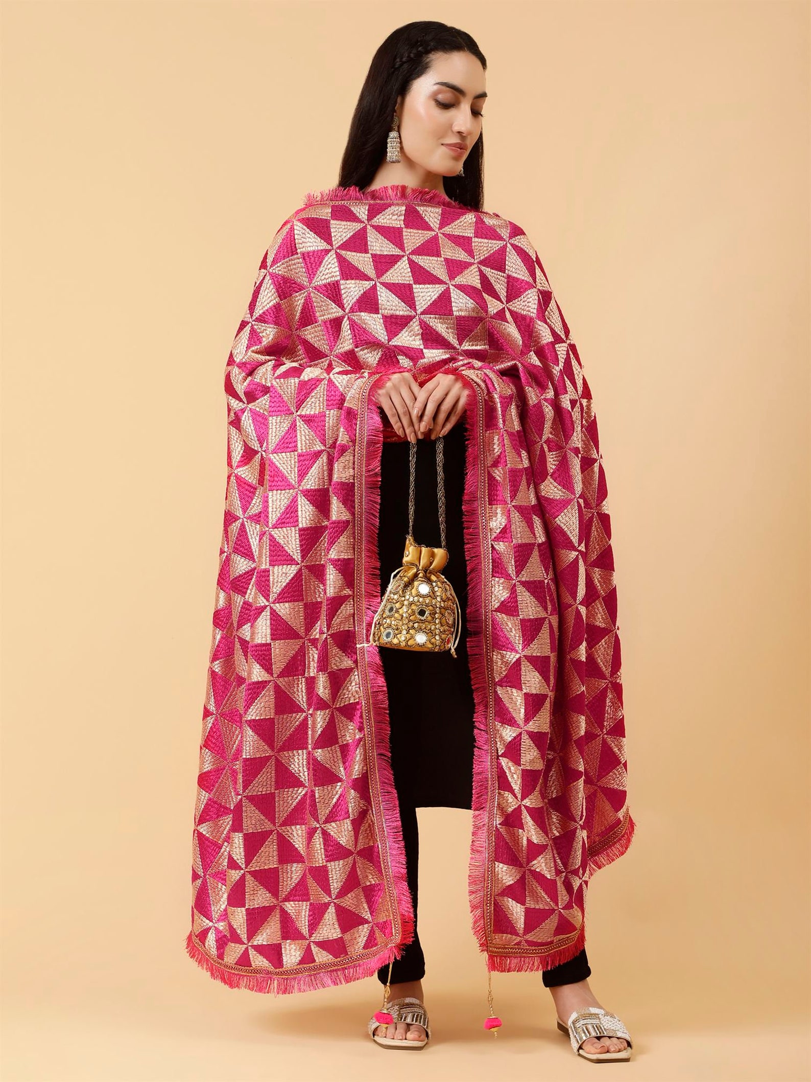 Phulkari Dupatta for Women, Bridal Dupatta, Indian Dupatta Handmade ...