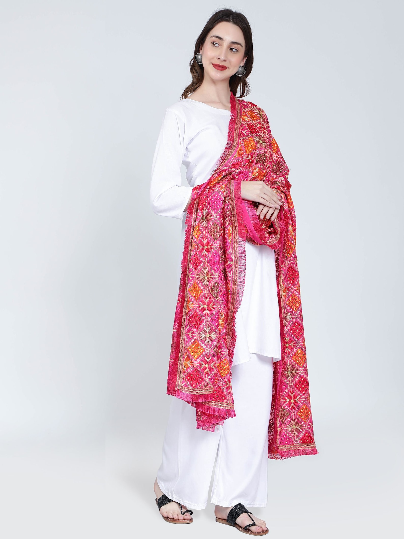 Phulkari Dupatta for Women, Bridal Dupatta, Indian Dupatta Handmade ...