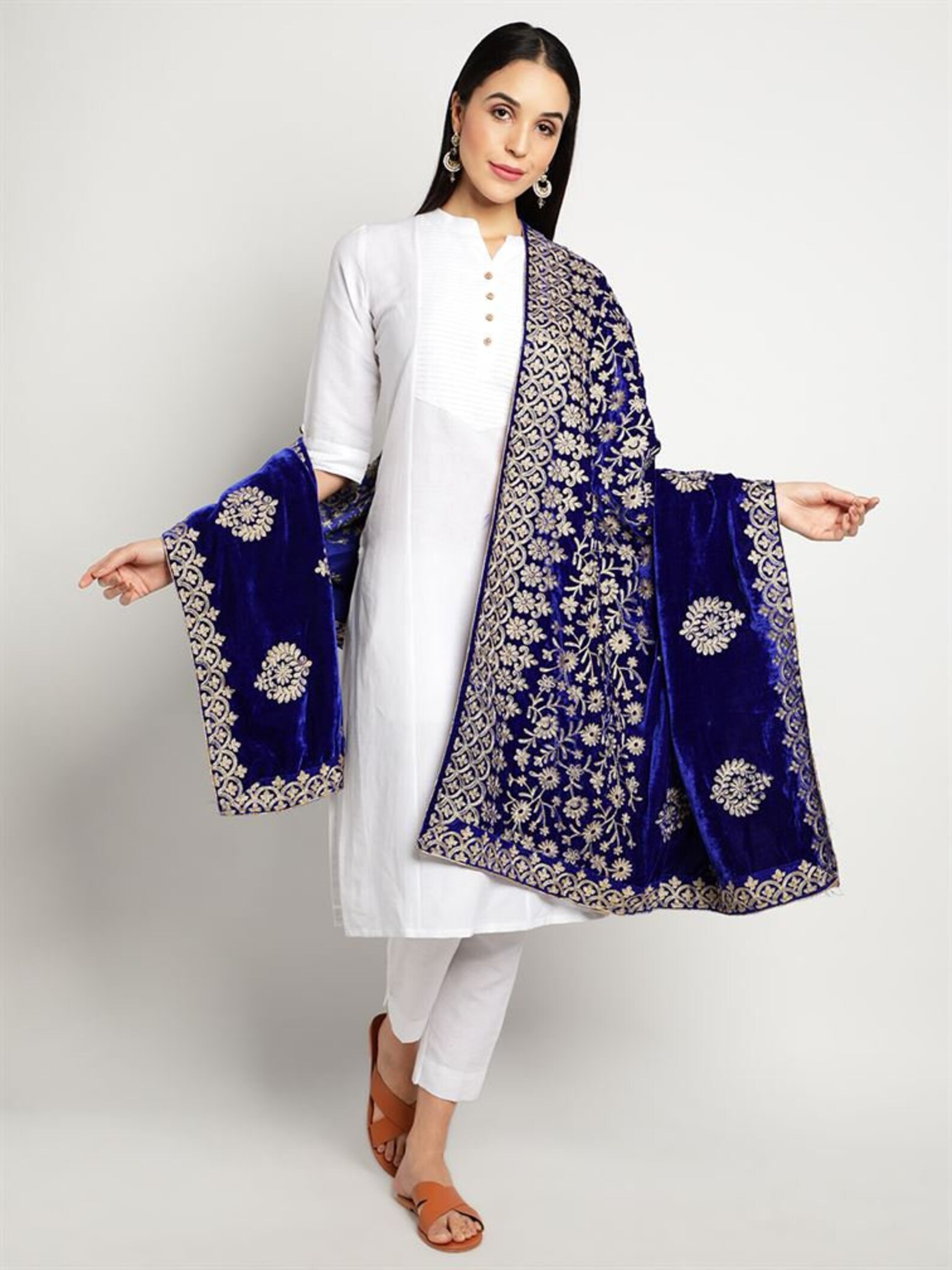 Velvet Shawl | Velvet Dupatta | Velvet Chunni | Bridal Dupatta ...