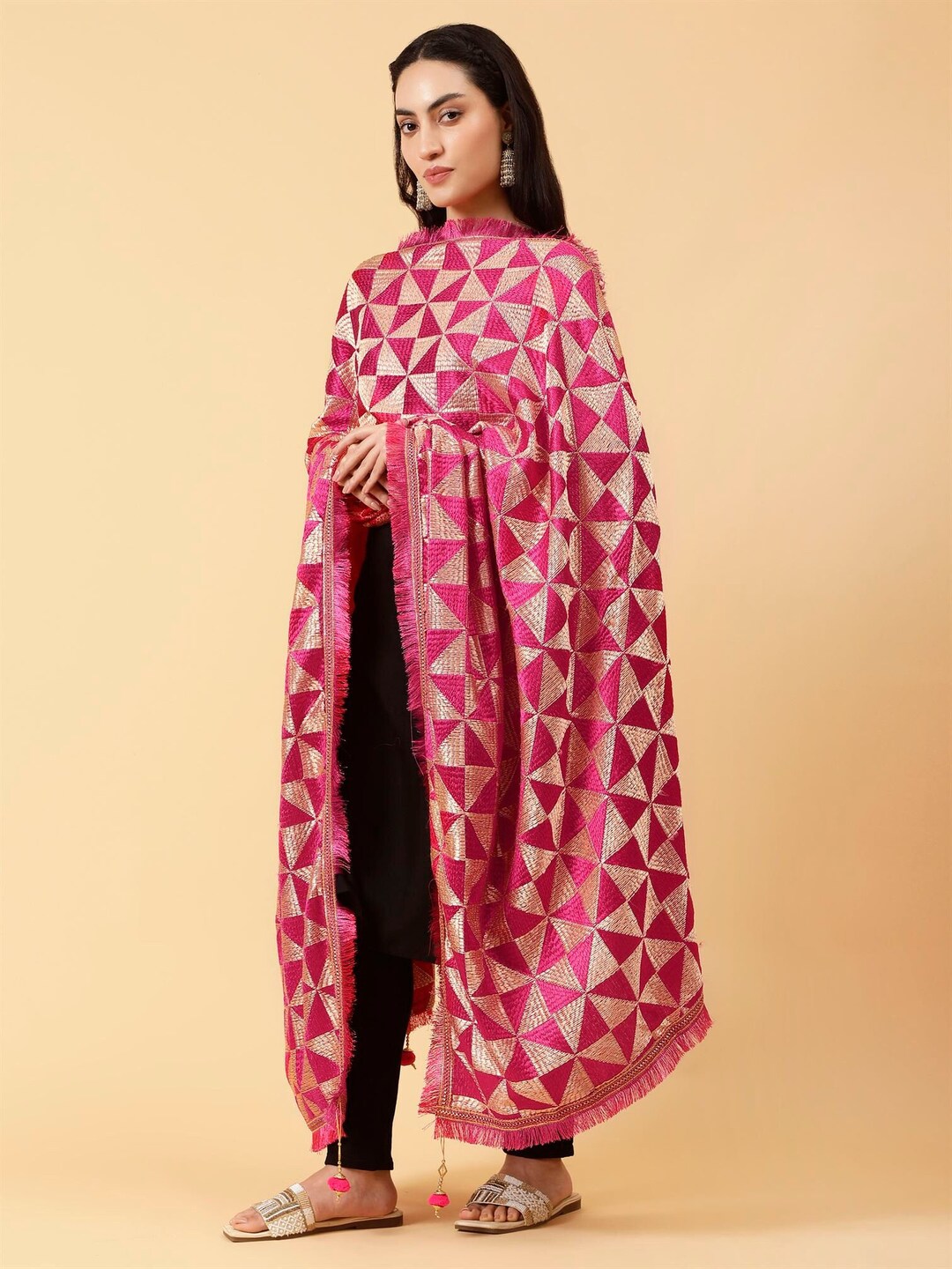 Phulkari Dupatta for Women, Bridal Dupatta, Indian Dupatta Handmade ...