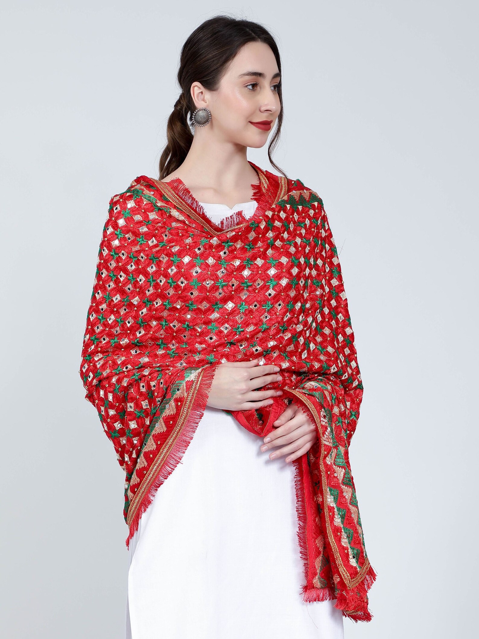 Phulkari Dupatta for Women, Bridal Dupatta, Indian Dupatta Handmade ...