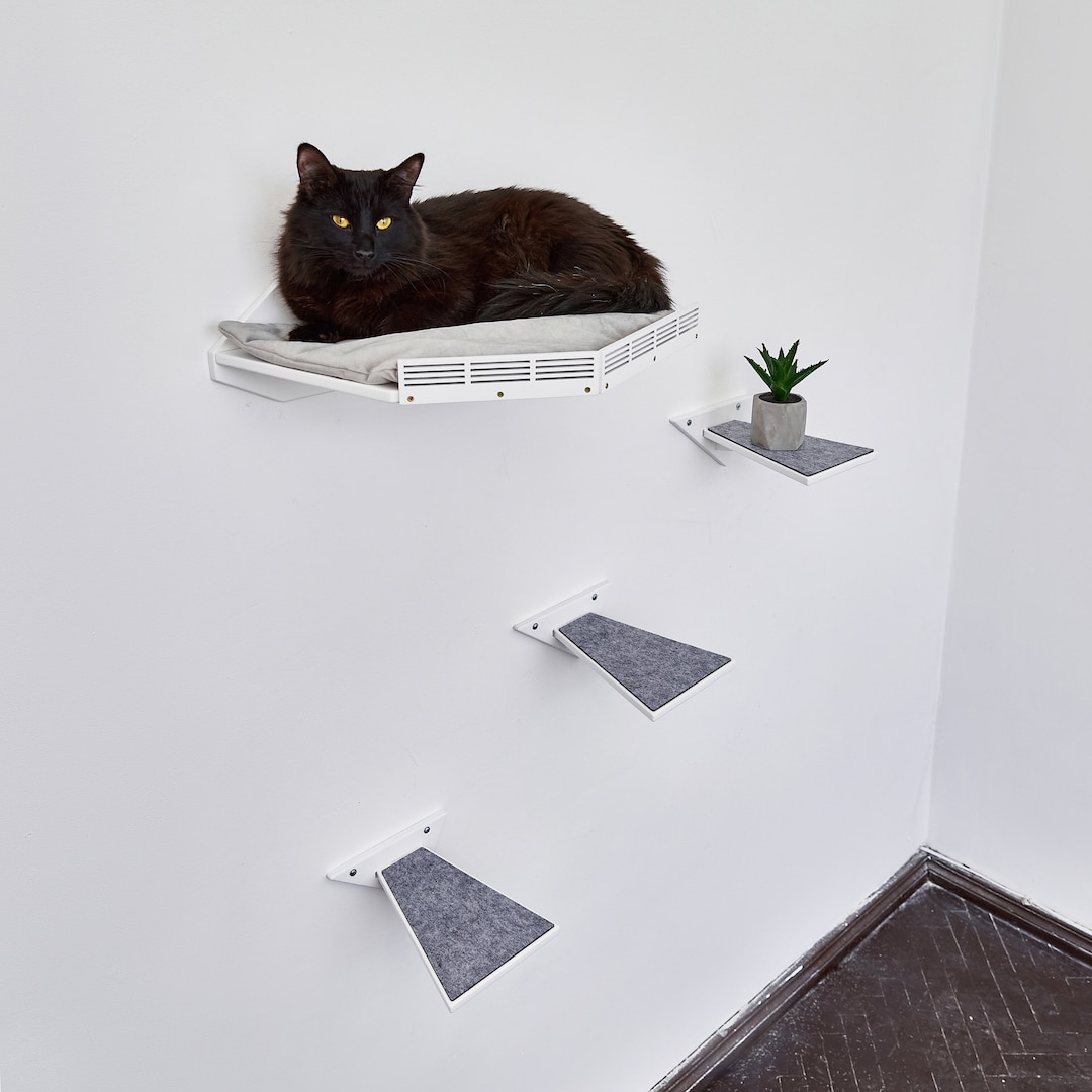 Cat Floating Shelf, Cat Bed Wall Mounted, Modern Cat Tree, Cat ...