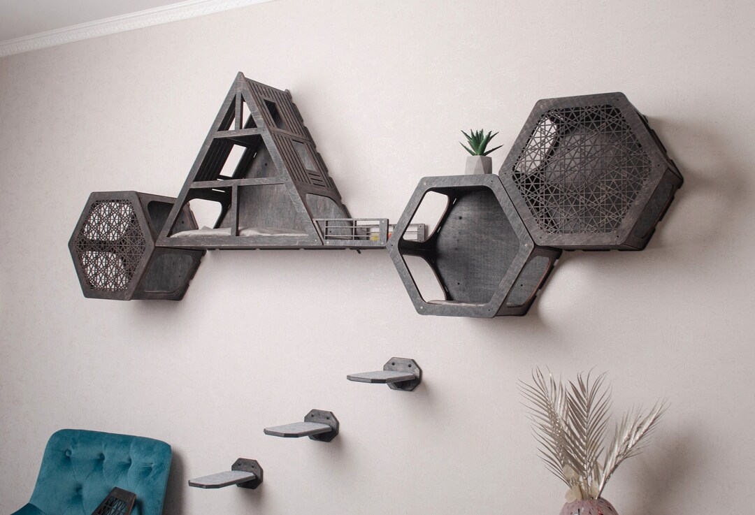 Modern Cat Tree Cat Furniture Cat Shelves Cat Wall Furniture Set