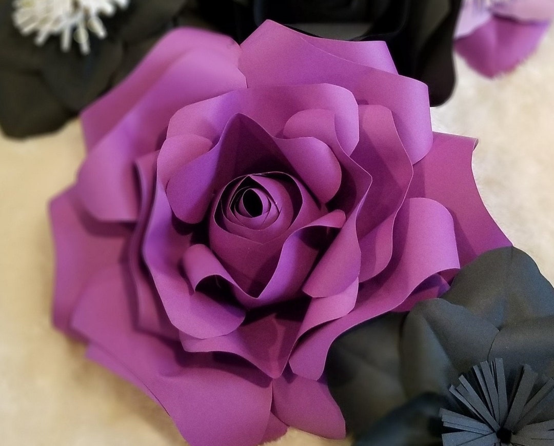 Purple Rose - Paper Rose/flower - Baby Shower - Wedding - Photo ...