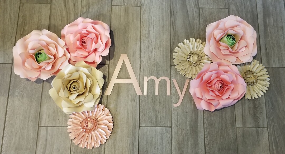 8pc Paper Flower - Paper Rose - Flower Display - Etsy
