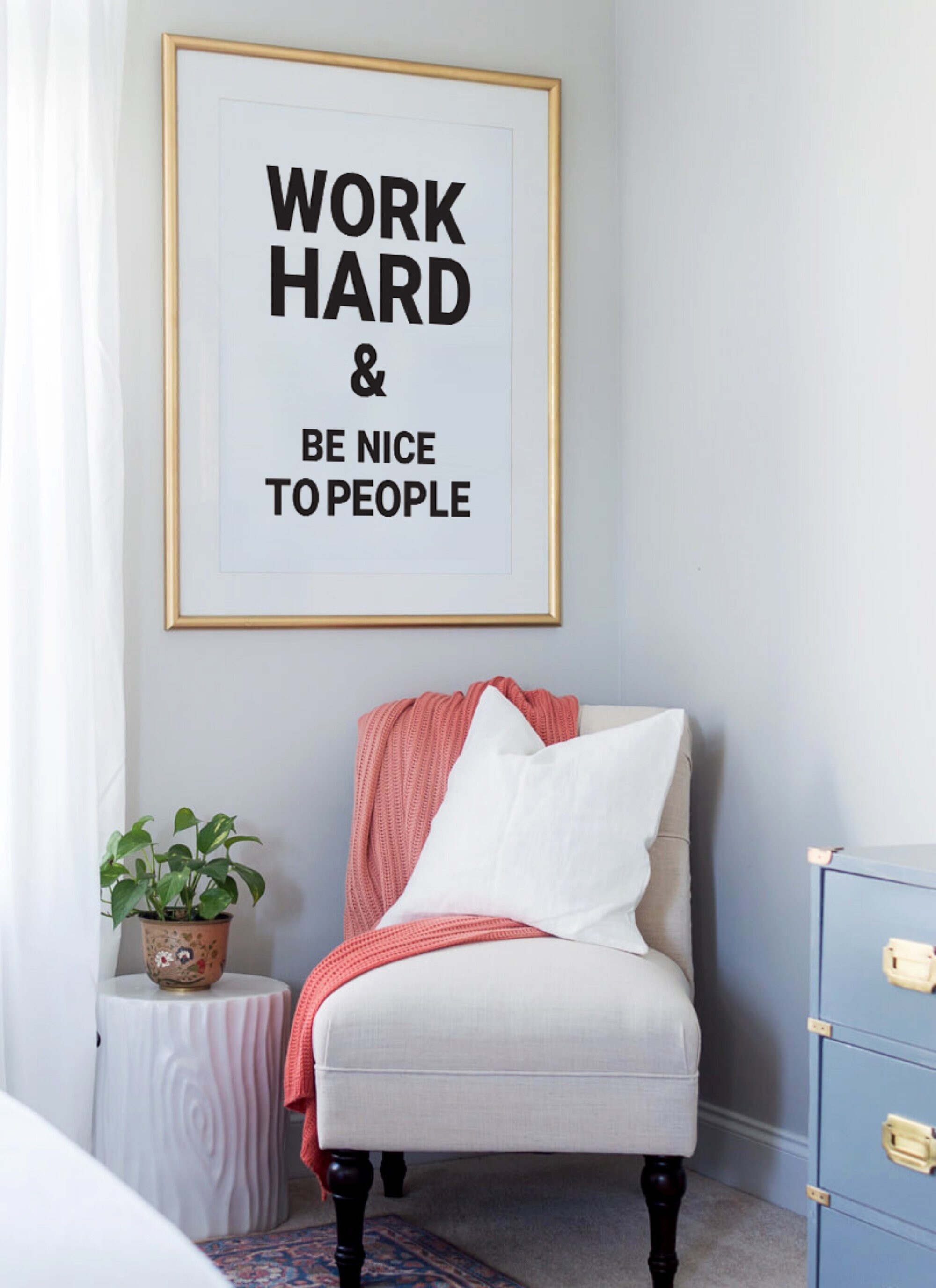 Work Hard & Be Nice to People Printable Wall Art - Etsy