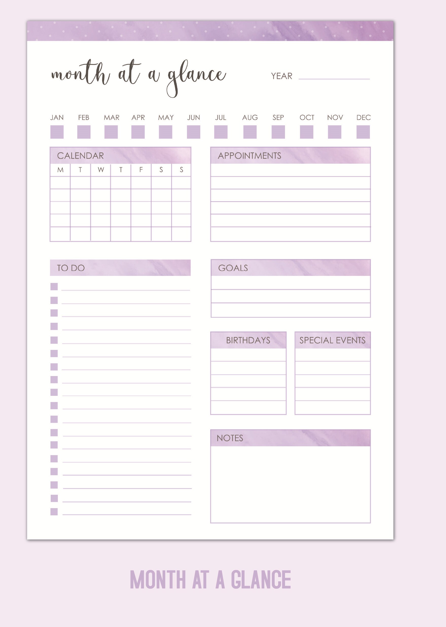 Digital Planner Printable Planner Pages Downloadable Planner - Etsy