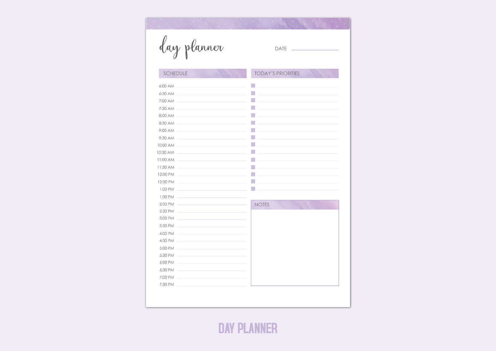 Day Planner, Printable Planner Pages, Downloadable Planner Pages ...