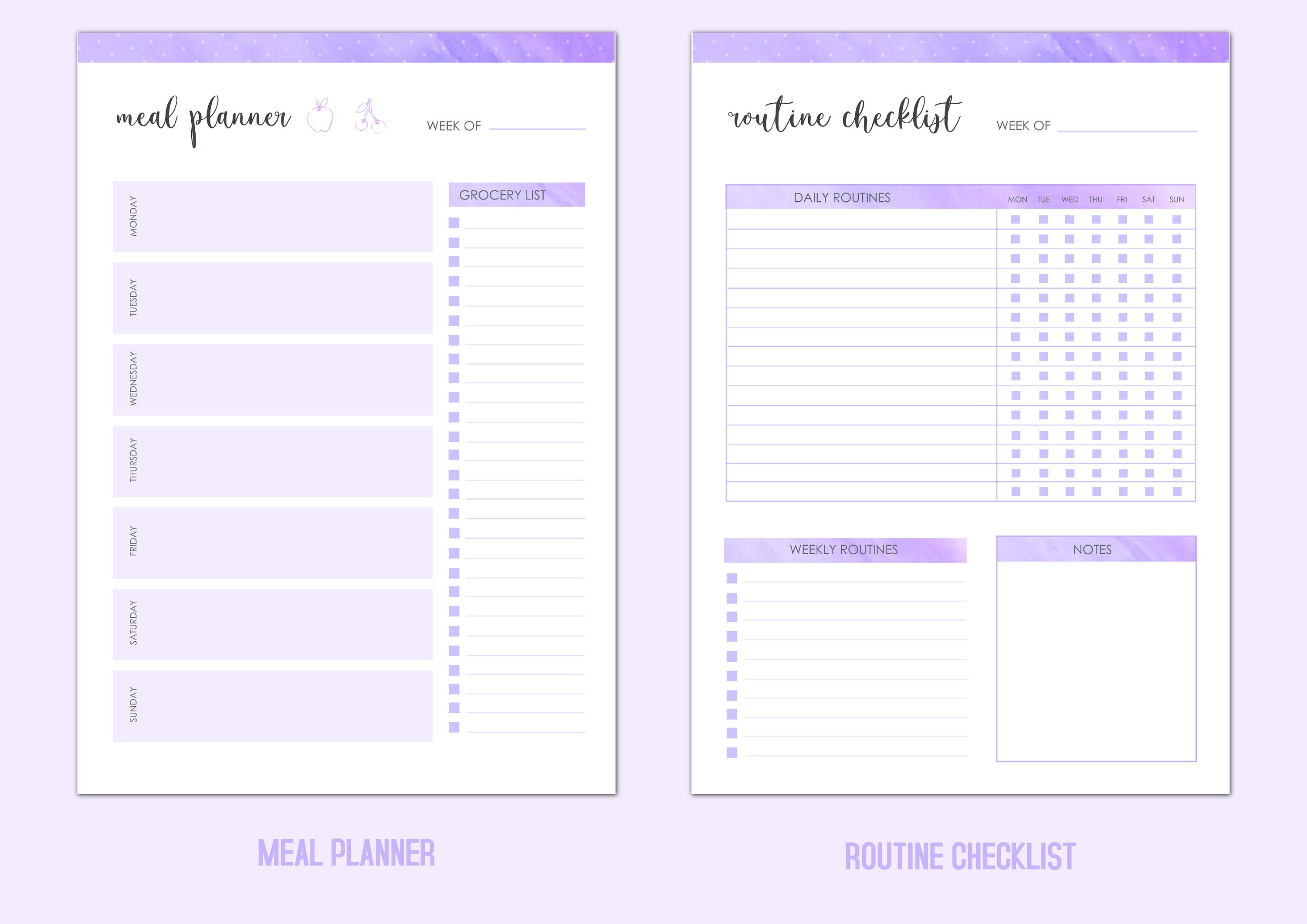 Digital Planner, Printable Planner Pages, Downloadable Planner Pages ...