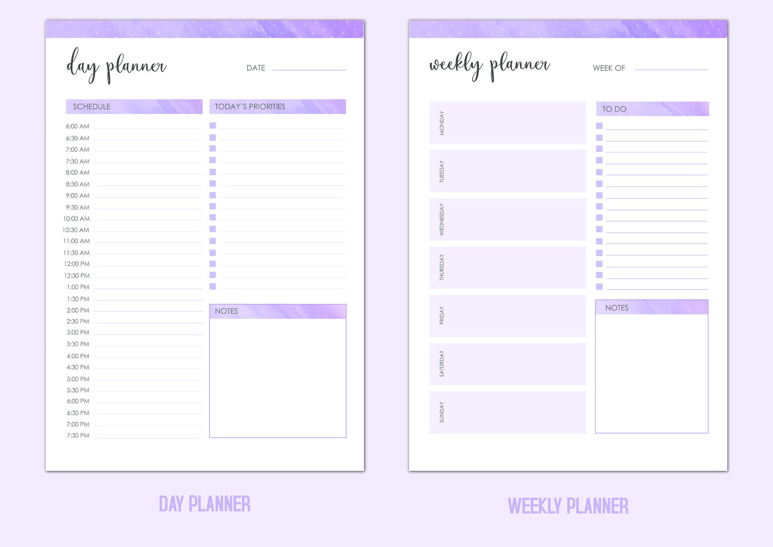 Digital Planner, Printable Planner Pages, Downloadable Planner Pages ...