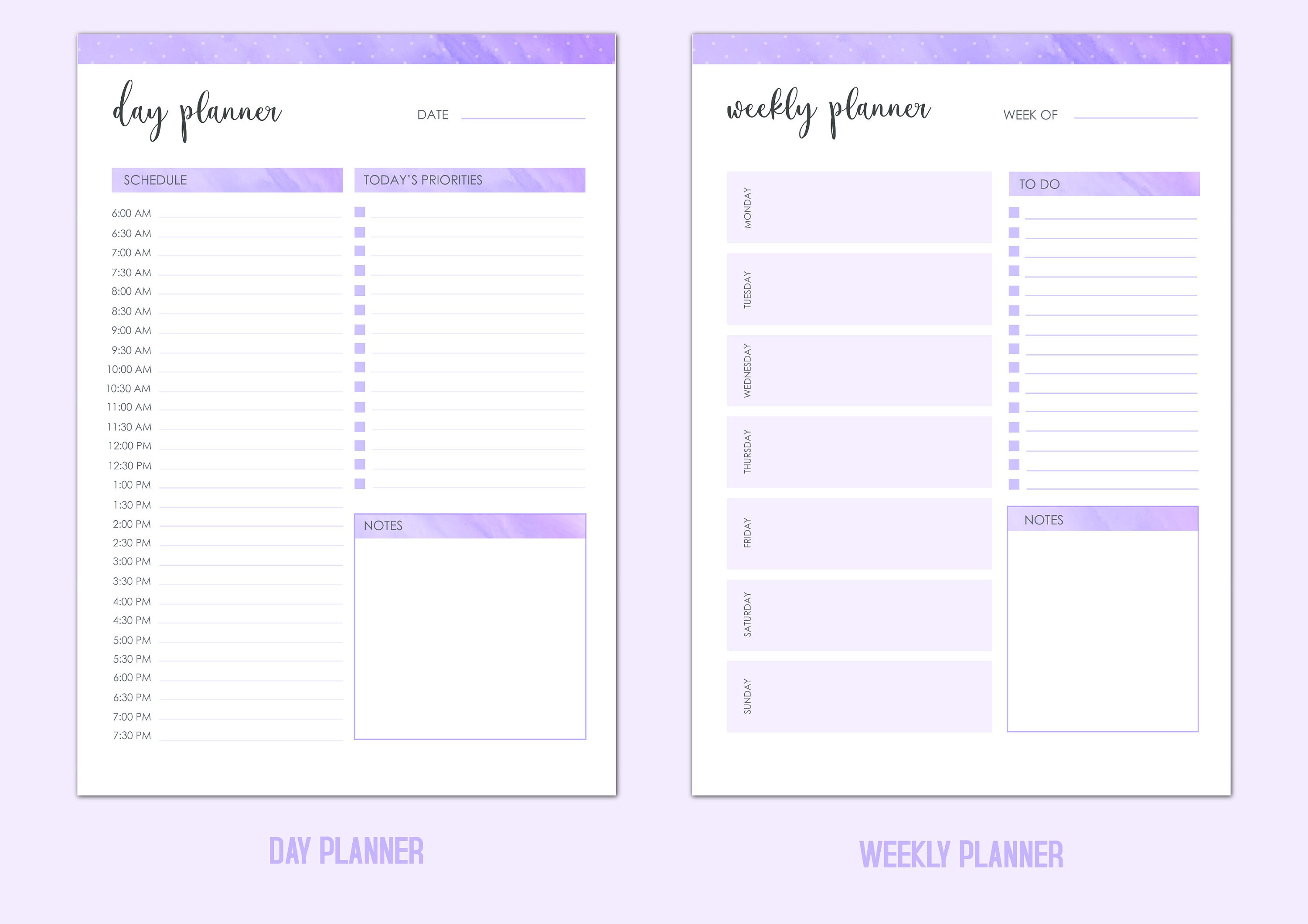 Digital Planner, Printable Planner Pages, Downloadable Planner Pages ...