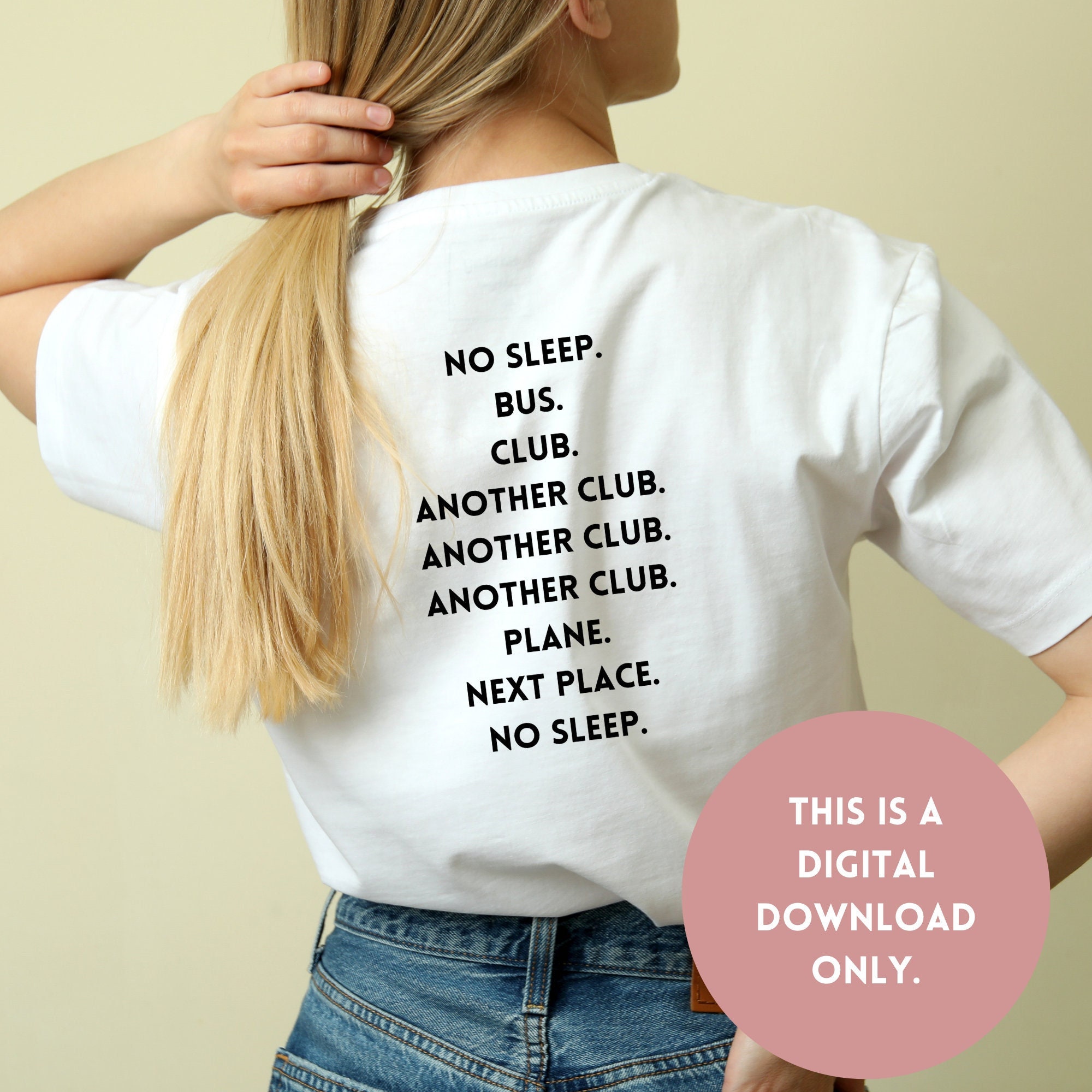 No Sleep, Club, Bus SVG File, Instant Digital Download Cut File, Trendy ...