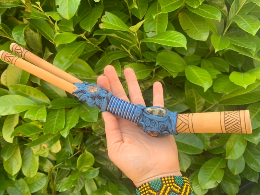 Beautiful Tepi Pipe With Jungle Seed of Power or Crystal & Ayahuasca ...