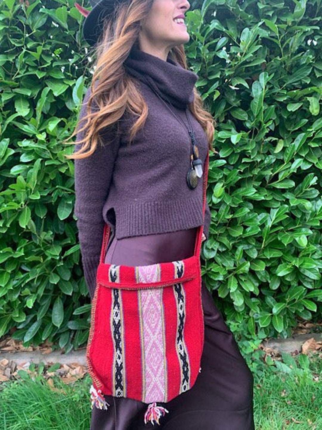 Embroidered Alpaca Wool, Natural Plant Based Dye Medicine Bag - Etsy