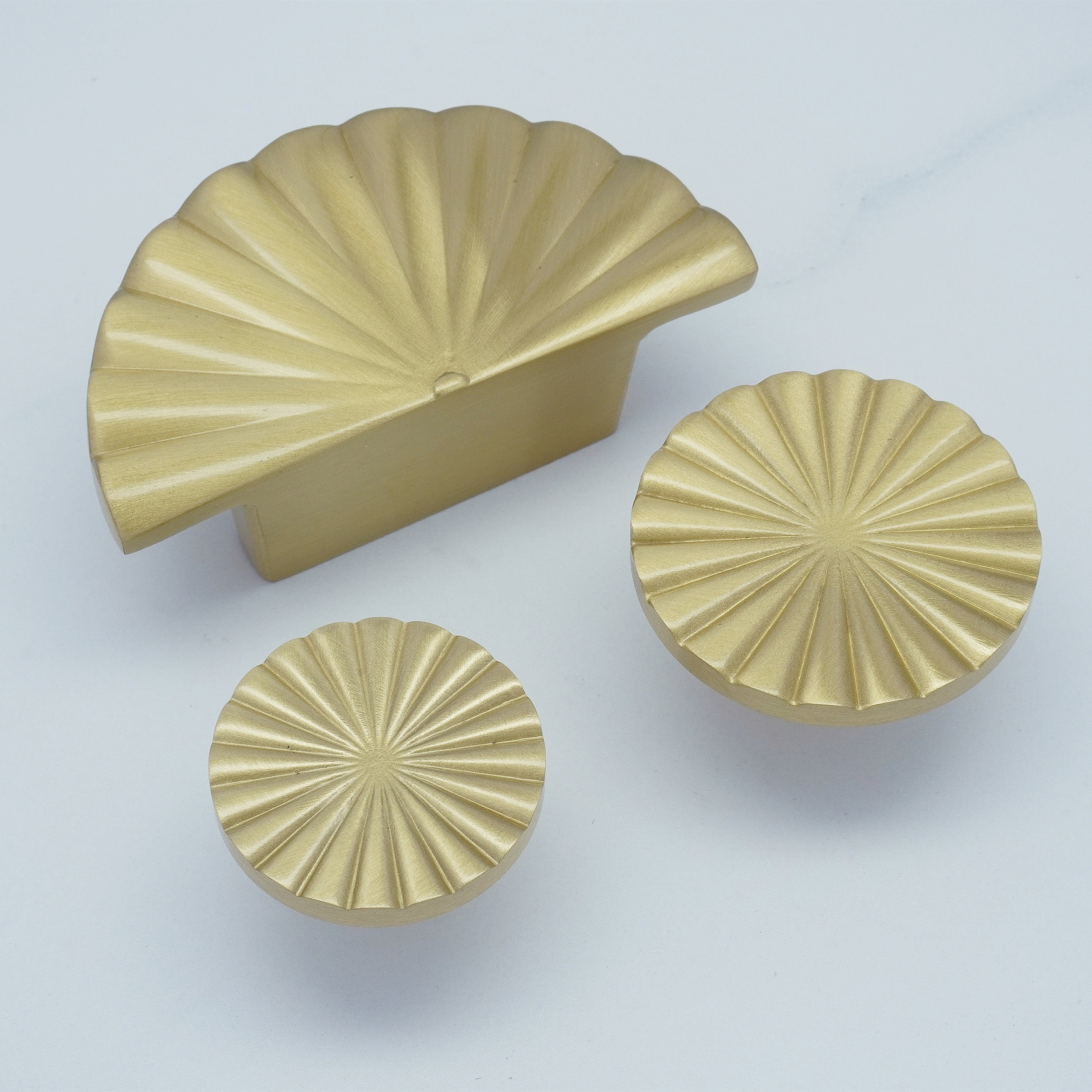 Sunflower Knobs,semicircle Pulls,brass Circle Cabinet Knobs,drawer Pulls,silver Semicircle ...