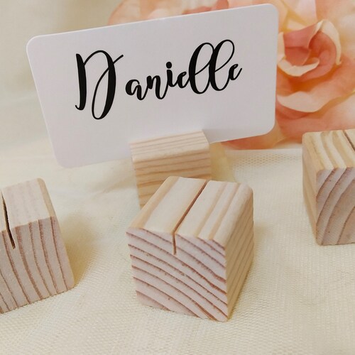 Wood Table Standsname Place Card Stand Wood Holder Table - Etsy