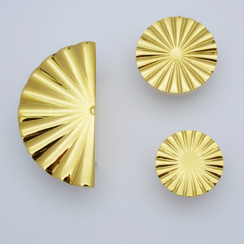 Sunflower Knobs,semicircle Pulls,brass Circle Cabinet Knobs,drawer Pulls,silver Semicircle ...