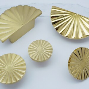 Sunflower Knobs,semicircle Pulls,brass Circle Cabinet Knobs,drawer Pulls,silver Semicircle ...