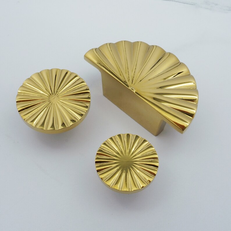 Sunflower Knobs,semicircle Pulls,brass Circle Cabinet Knobs,drawer Pulls,silver Semicircle ...