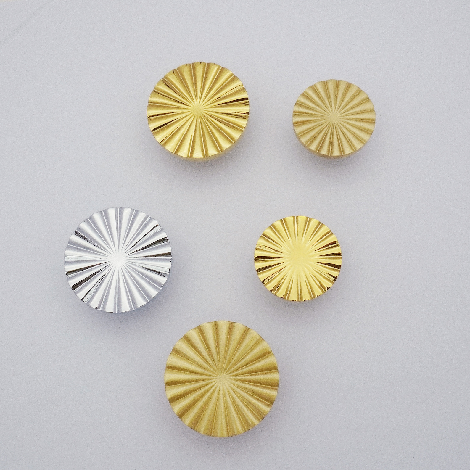 Sunflower Knobs,semicircle Pulls,brass Circle Cabinet Knobs,drawer Pulls,silver Semicircle ...