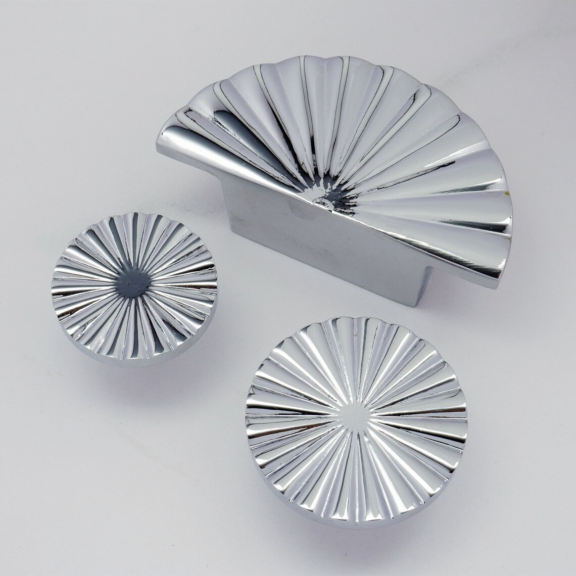 Sunflower Knobs,semicircle Pulls,brass Circle Cabinet Knobs,drawer Pulls,silver Semicircle ...