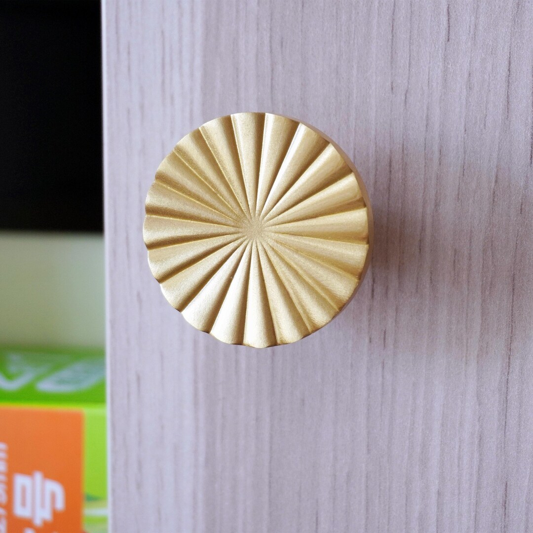 Sunflower Knobs,semicircle Pulls,circle Cabinet Knobs,drawer Pulls,silver Round Handles,gold ...