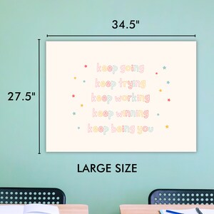 Keep Going Classroom Tapestry - Double-sided Inspirational Hanging Wall ...