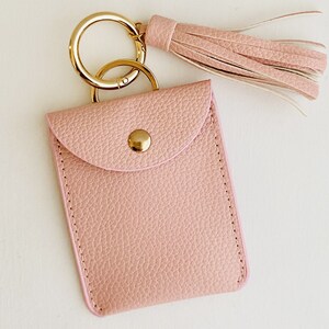 Mini- Wallet Keychain | Card Wallet Key Ring | Wristlet Keychain W Pom ...