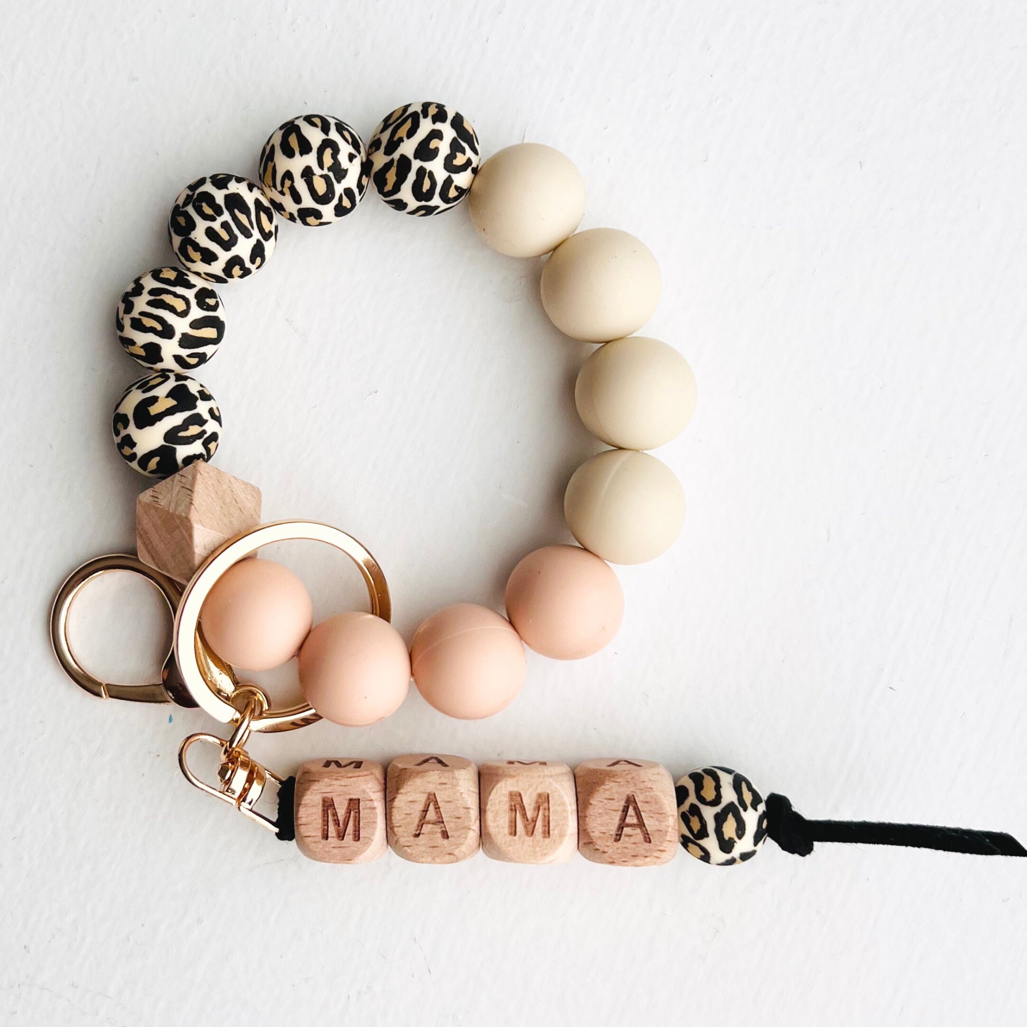 MAMA Wristlet Keychain Silicone Bangle Keychain | Bracelet Keyring ...