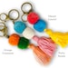 Boho Key Chain Pom Pom Key Chain Tassel Keychain Pouf - Etsy