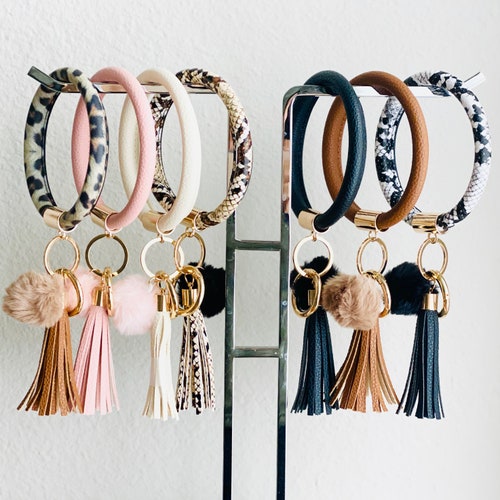 Bangle Key Ring Bracelet Key Chain Wristlet Keychain - Etsy