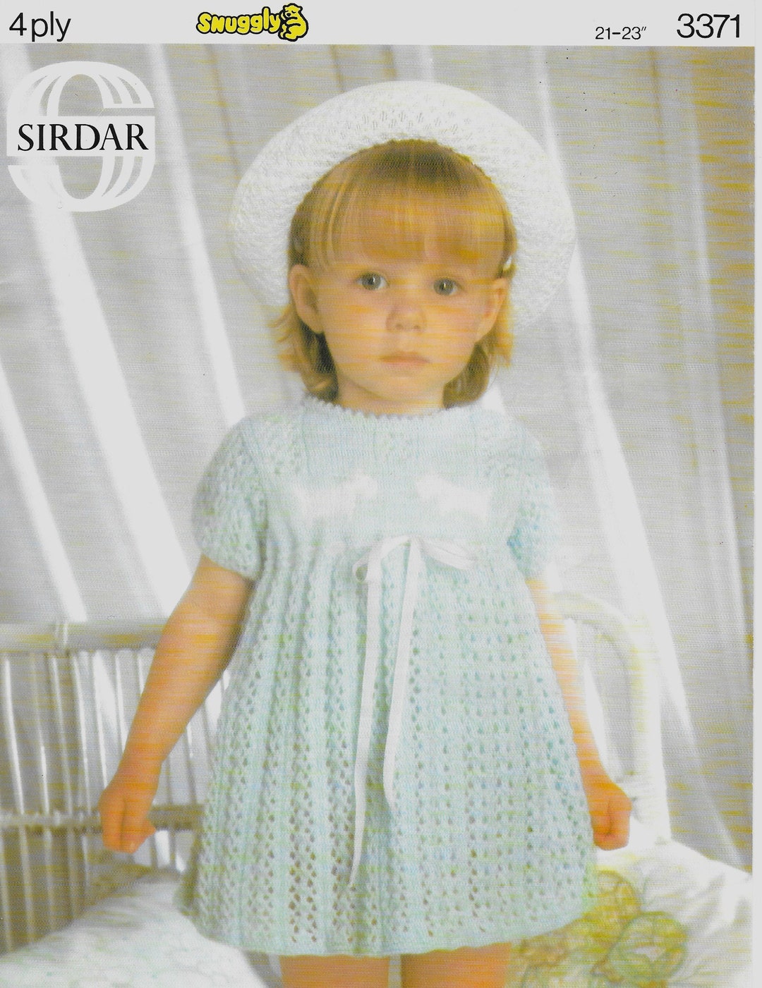 Vintage Knitting Pdf Pattern Girls Dress to Fit 21-23inch Chest ...