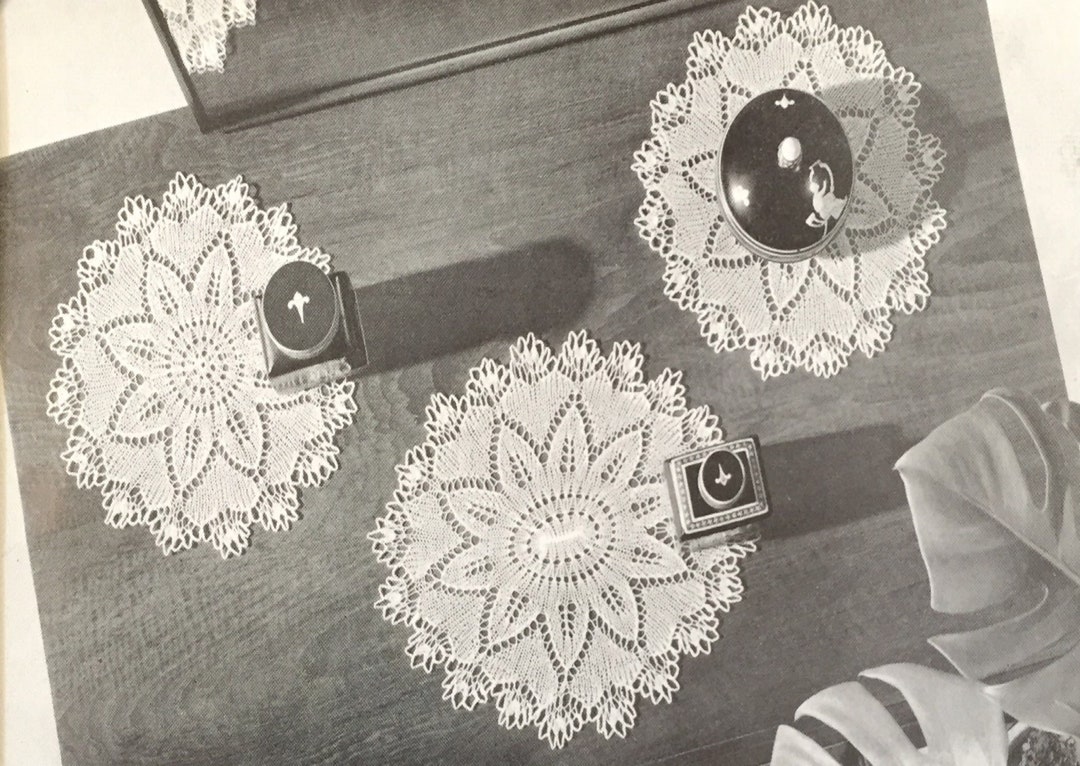 Vintage Lace Doily Knitting Pattern: Cheval Centrepiece Set (PDF ...