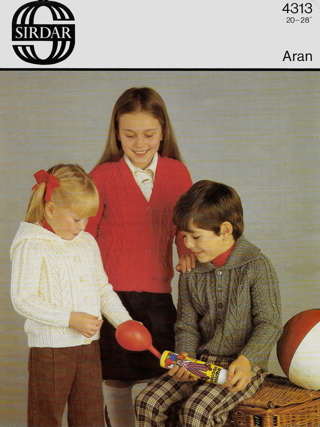 INSTANT DOWNLOAD PDF Sirdar Vintage Aran Pattern Raglan Cardigans ...