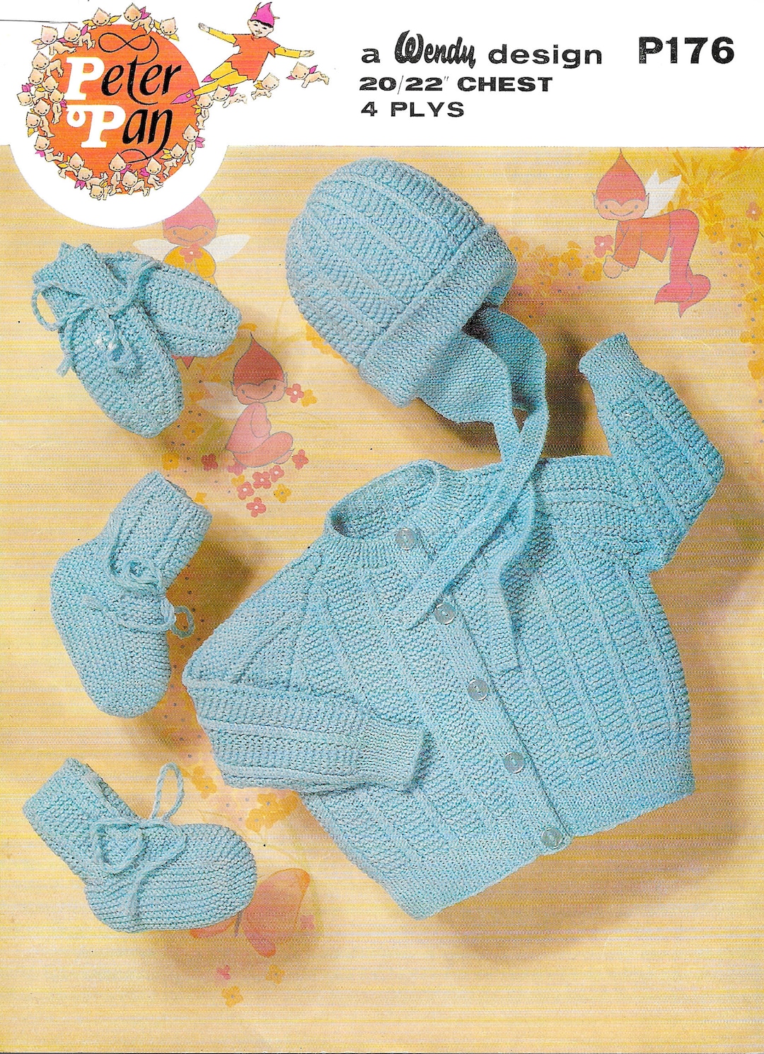 INSTANT PDF Vintage Pattern 4ply Baby Set, Age 2-4 Coat, Bonnet ...