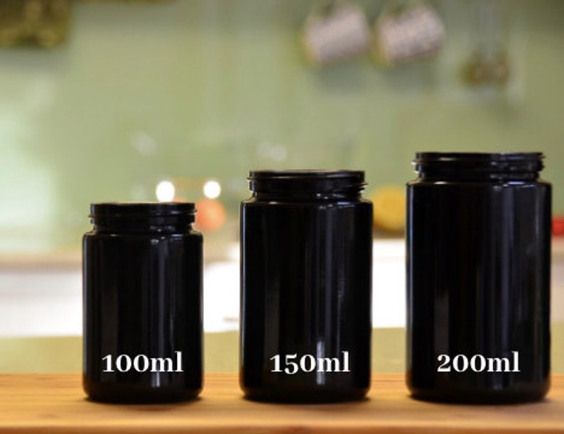 MIRON GLASS | 50ML - 200ML | MIRON Screw Top Jar - Tall | Violet Glass ...